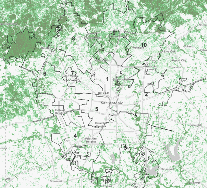 Figure B: City of San Antonio Tree Canopy Cover Imagery, Every Texan ...